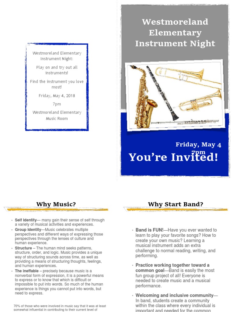 Beginning Band Recruiting Brochure | PDF | Identity (Social Science) | Goal