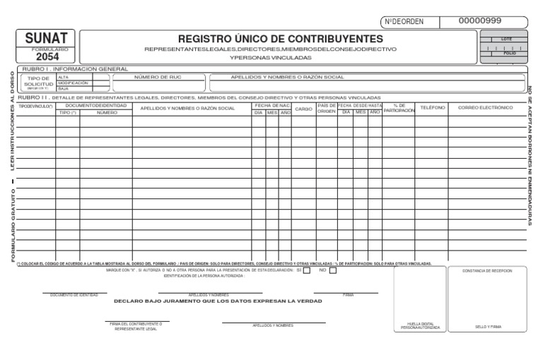 Formato Sunat (Ruc) | PDF | Informática y tecnología de la información | Science