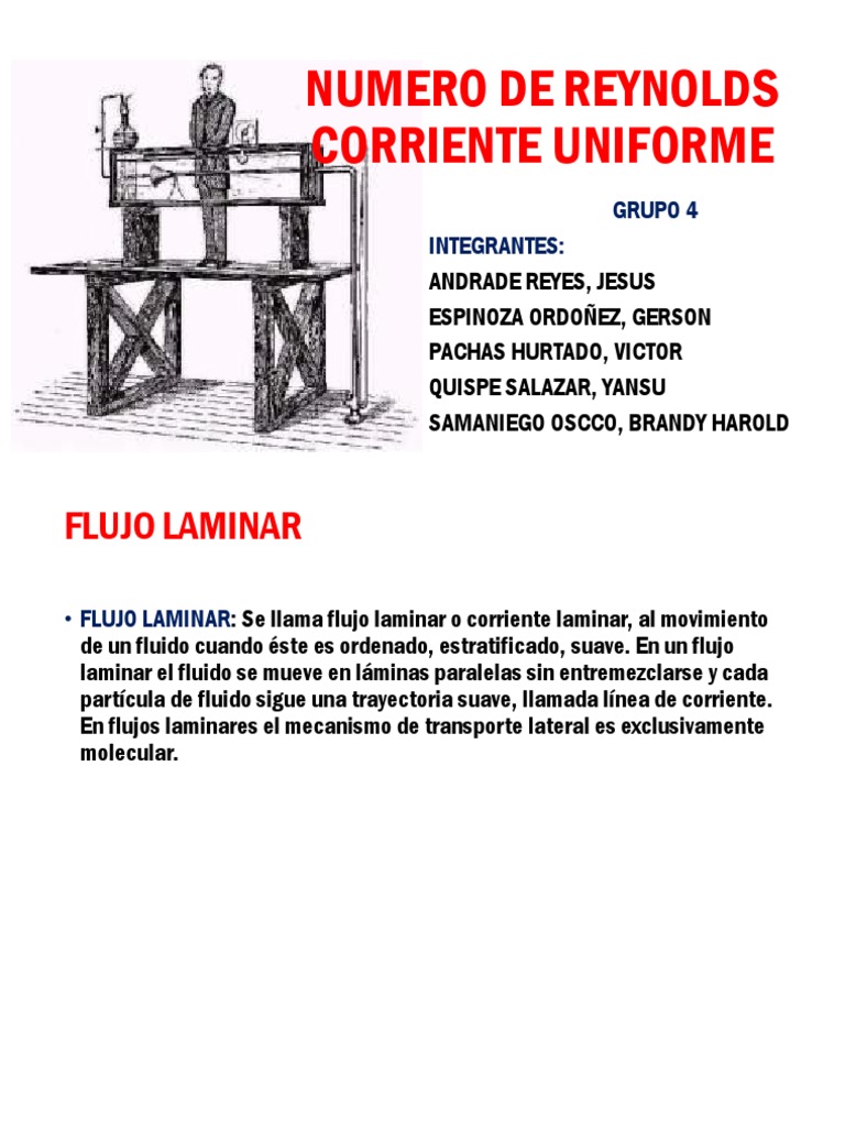 Numero de Reynolds | PDF | Numero Reynolds | Flujo laminar