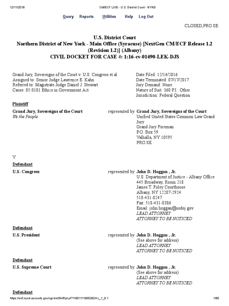 Docket, No. 16-cv-1490-LEK-DJS (N.D.N.Y. Dec. 14, 2016) | PDF ...