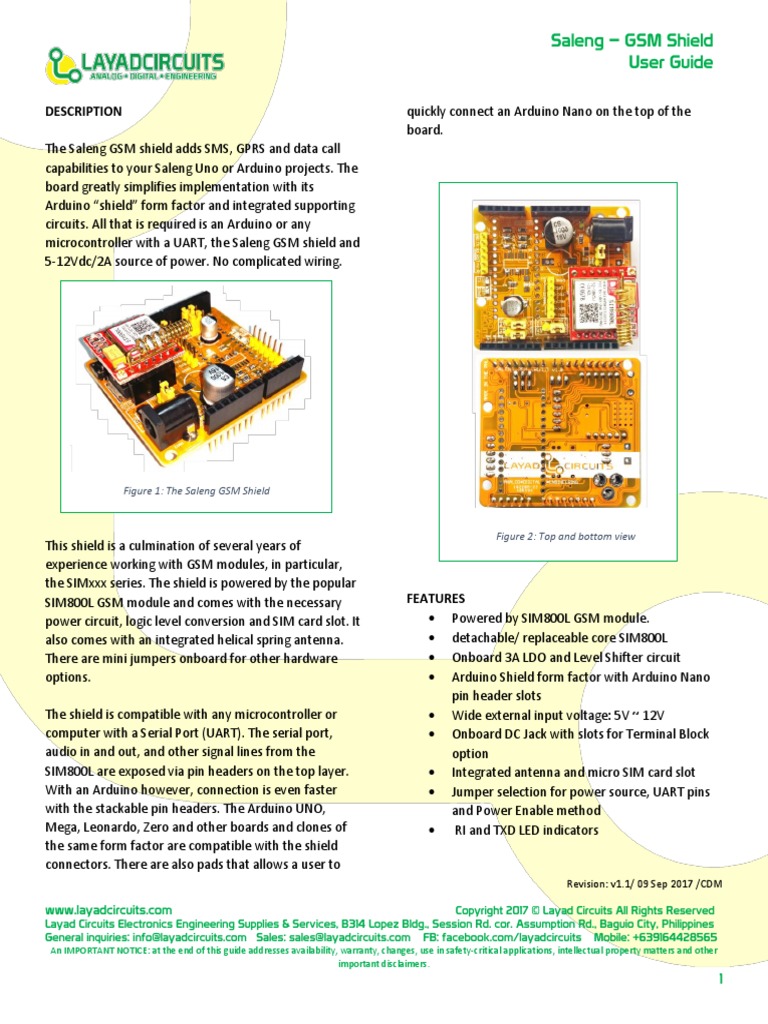 LayadCircuits Saleng GSM v1 1 PDF | PDF | Arduino | Subscriber Identity ...