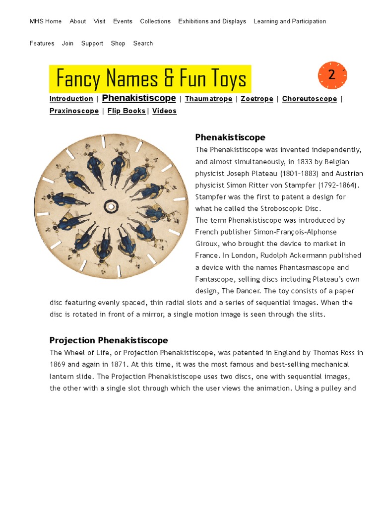 Phenakistiscope: - Thaumatrope - Zoetrope - Choreutoscope ...
