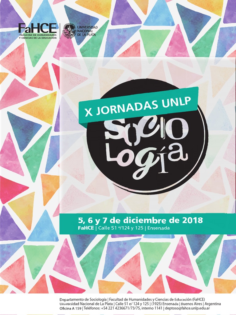 X Jornadas de Sociología de La UNLP - Programa Completo | PDF | Academia | Science