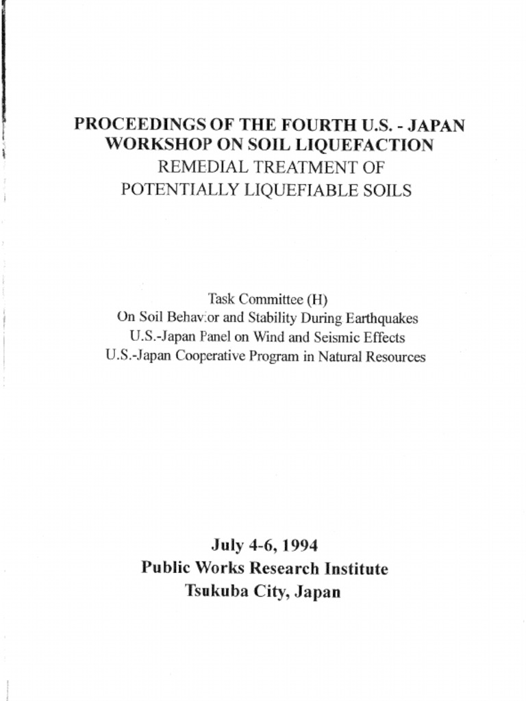 Hayden, Baez - State of Practice For Liquefaction Mitigation 1994 PDF | PDF