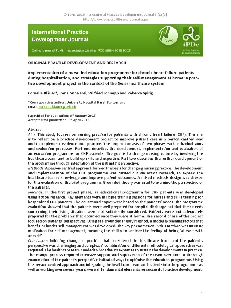 Original Practice Development and Research | PDF | Patient | Nursing