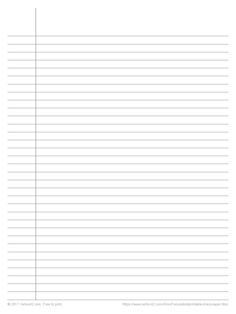 Printable Lined Paper College Ruled - Gray PDF | PDF