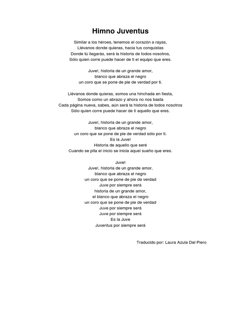 Himno Juventus Pdf