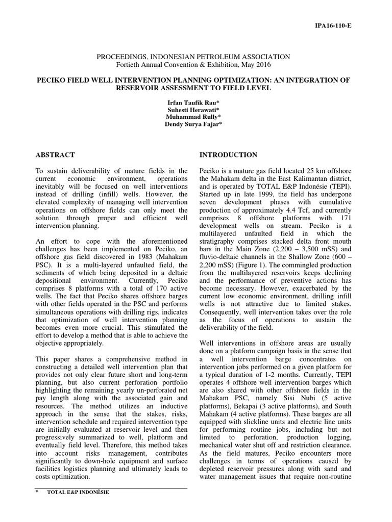 Ipa16 110 e | Download Free PDF | Petroleum Reservoir | Oil Well
