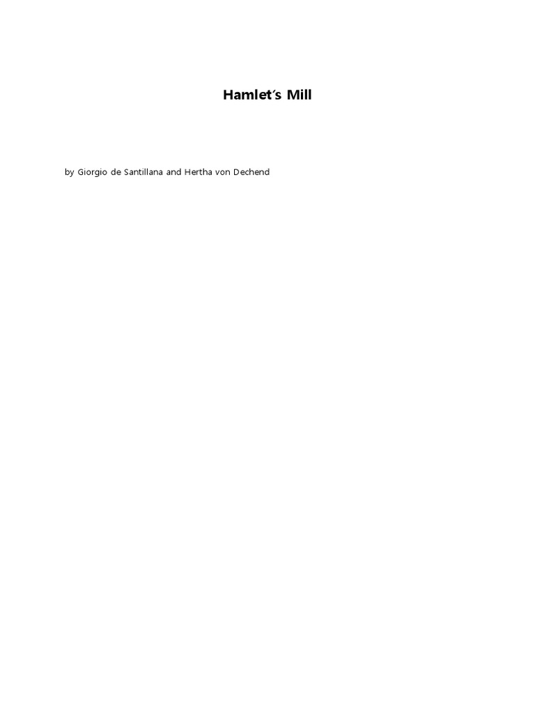 Hamlet's Mill Commentary | PDF | Mythology | Science
