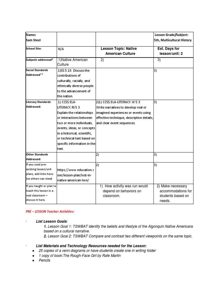 Rough-Face Girl (5th) | PDF | Narrative | Teachers