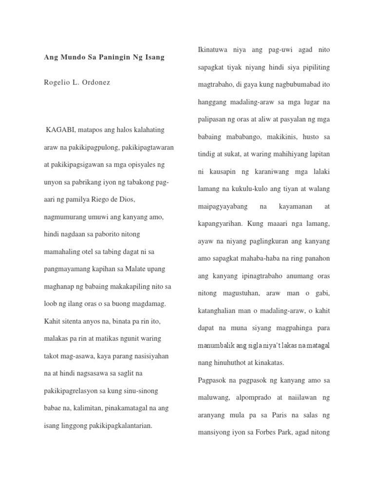 Ang Mundo Sa Paningin NG | PDF