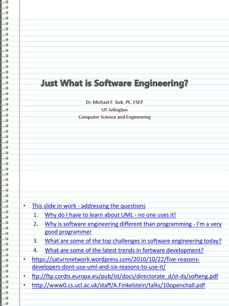 M01 - Introduction To Software Engineering | PDF | Unit Testing | Software