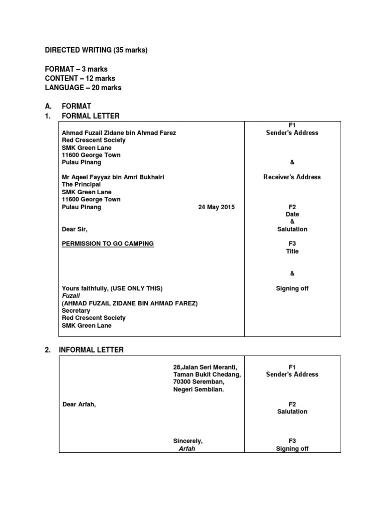 Directed Writing | PDF