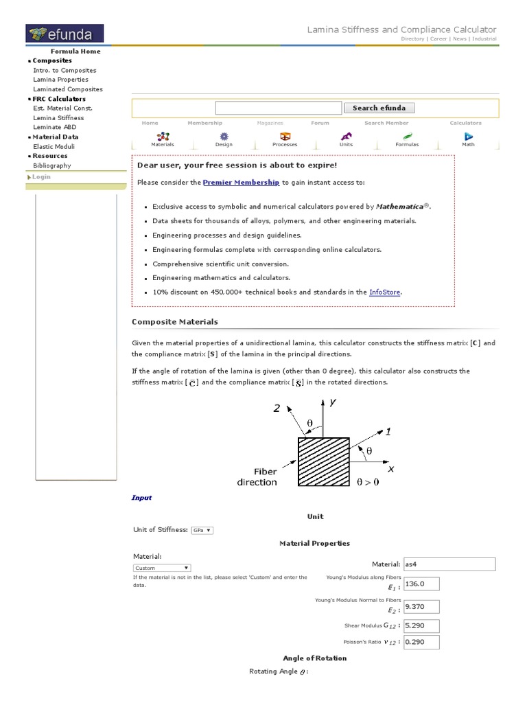 Calculator For Stiffness and Compliance of Lamina 90 | PDF | Stiffness ...