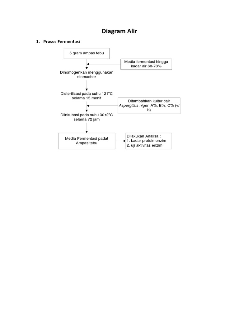 Diagram Alir Proses Fermentasi | PDF