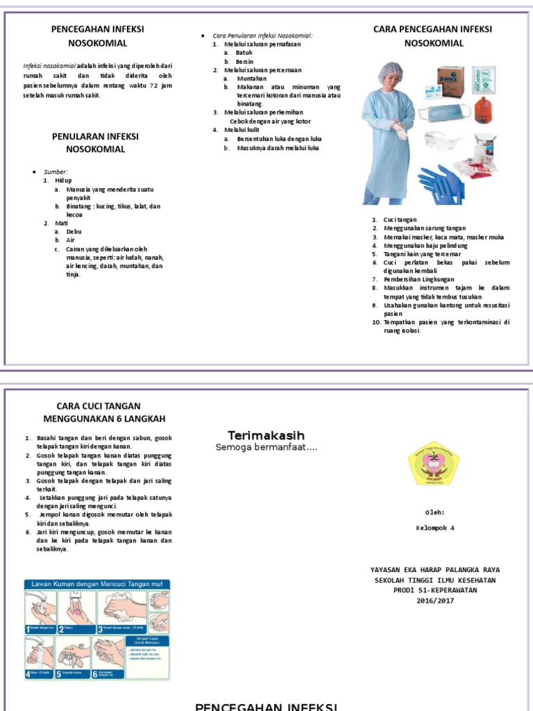 Leaflet Pencegahan Infeksi Nosokomial | PDF