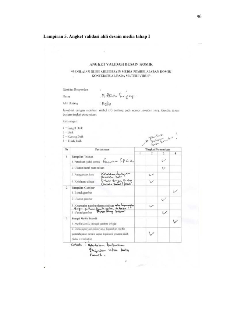 Angket Validasi Ahli Bahasa Untuk Modul | PDF
