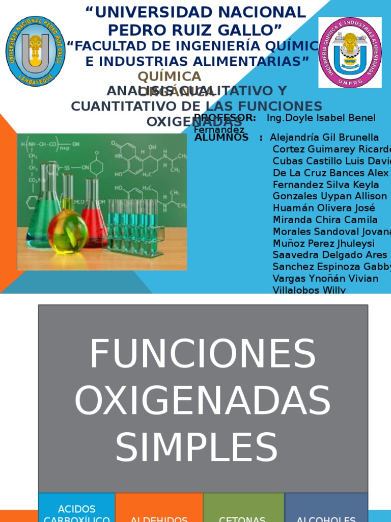 Funciones Oxigenadas | PDF | Cetona | Aldehído