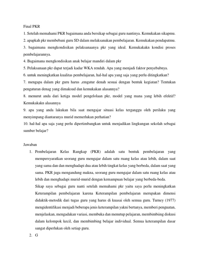 Contoh RPP Kelas Rangkap Model 221 IPA K | PDF