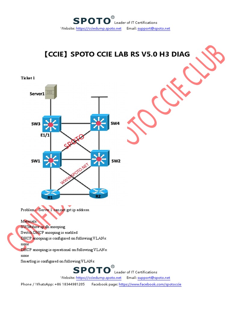 Spoto Ccie Lab Rs v5.0 h3 Diag Version 1.1 | PDF | Router (Computing) | Data Transmission