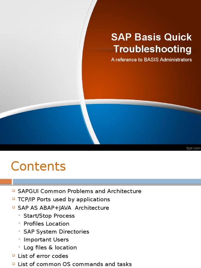 A Guide to Quickly Troubleshoot SAP Systems | PDF | Command Line ...