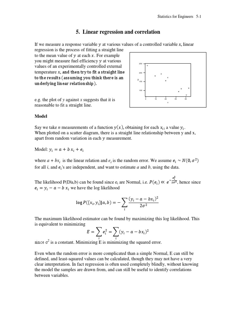 Linear Regression and Correlation: Model | PDF | Correlation And ...