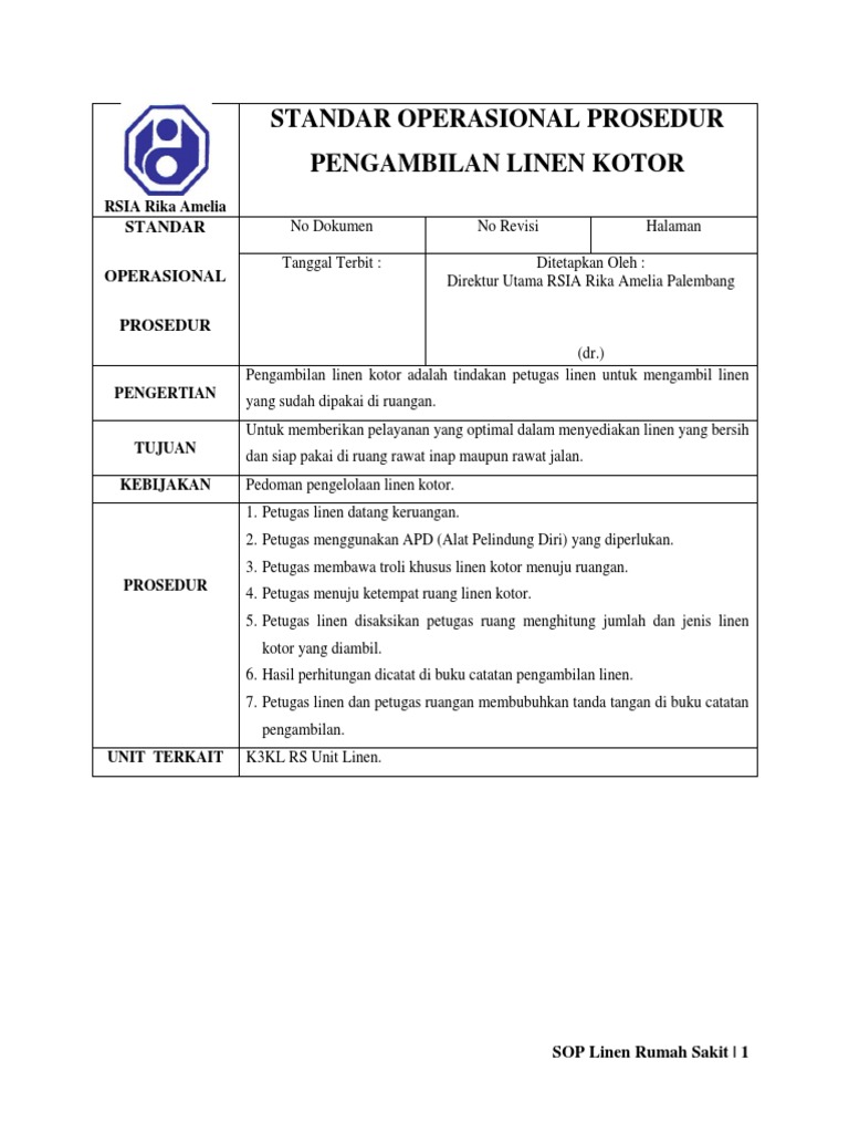 Sop Linen | PDF