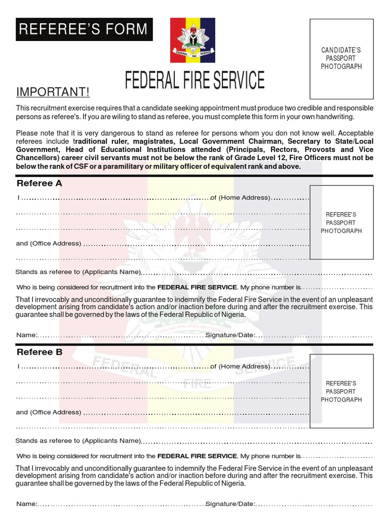 Ffs Referee Form1 | PDF | Government Information | Social Institutions
