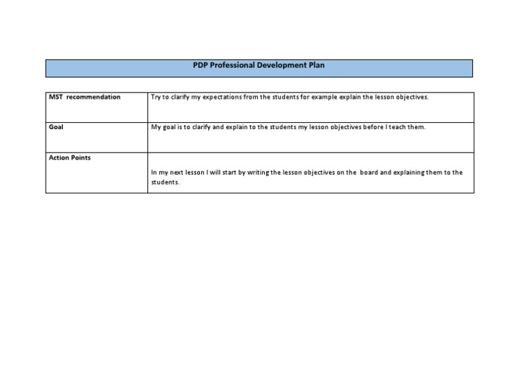 PDP Professional Development Plan | PDF