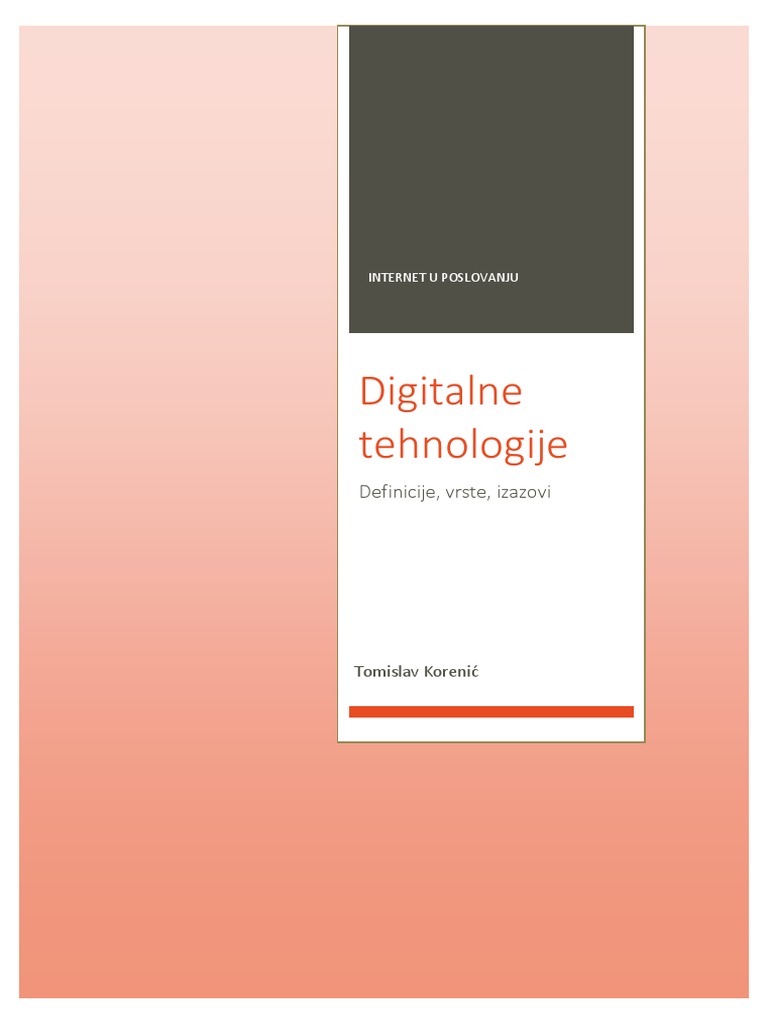 Digitalne Tehnologije | PDF
