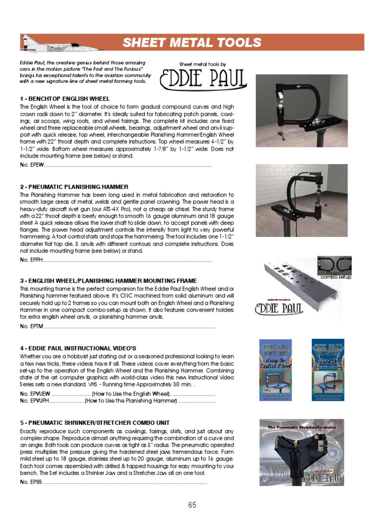 Sheet Metal Tools PDF | PDF | Sheet Metal | Metalworking