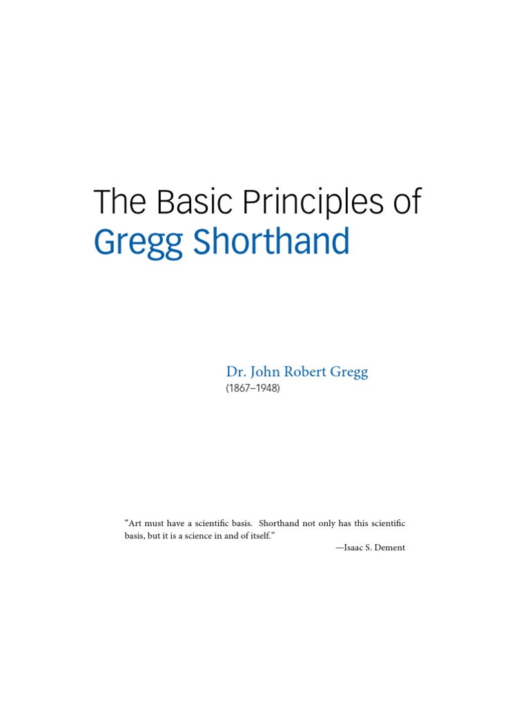 Gregg Shorthand Guide | PDF | Shorthand | Writing