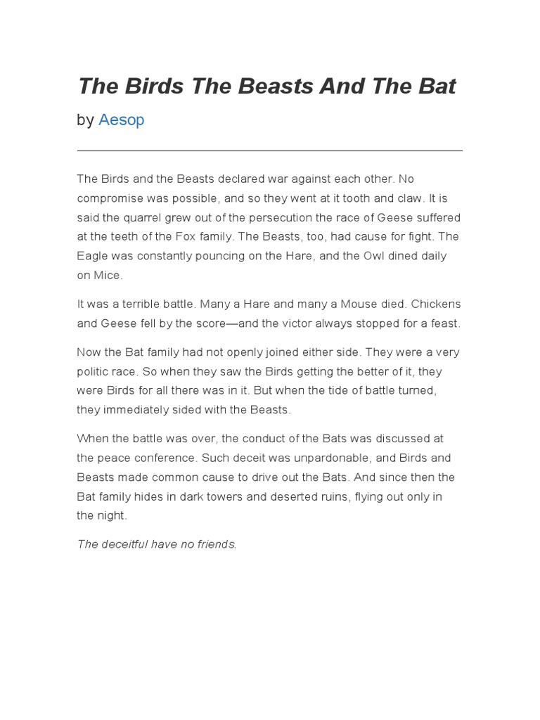 The Birds The Beasts and The Bat | PDF | History | Young Adult