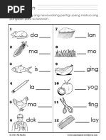 Isulat Ang Pangalan NG Larawan Worksheets | PDF