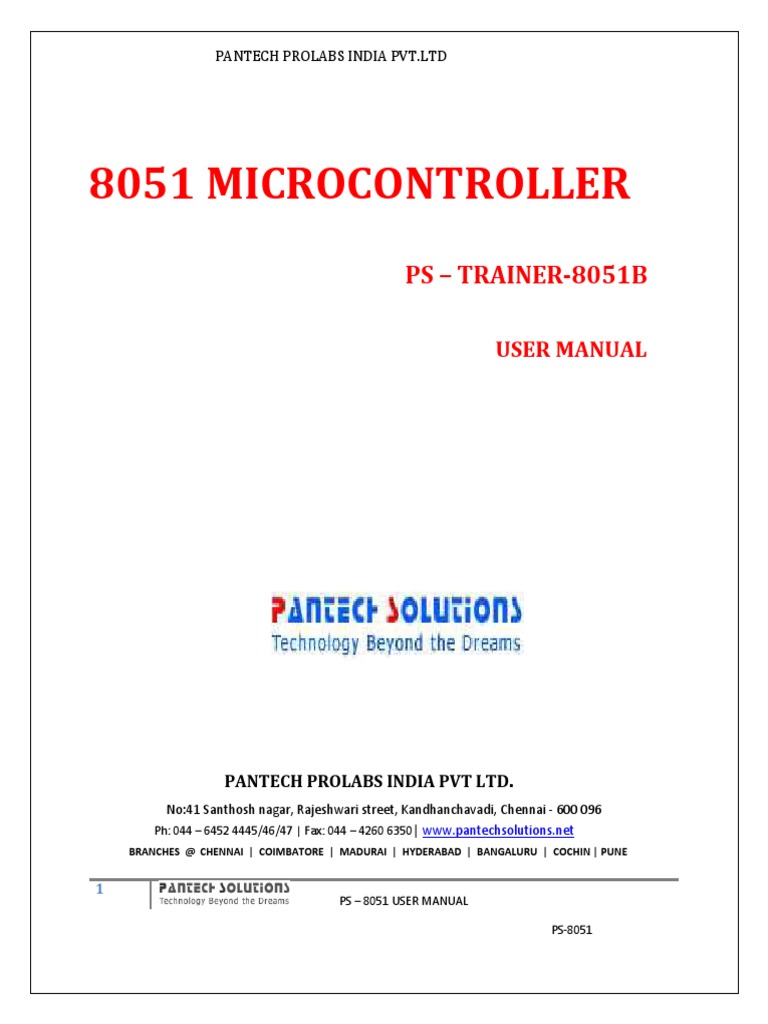 8051 Manual Pdf Electrical Engineering Digital Electronics