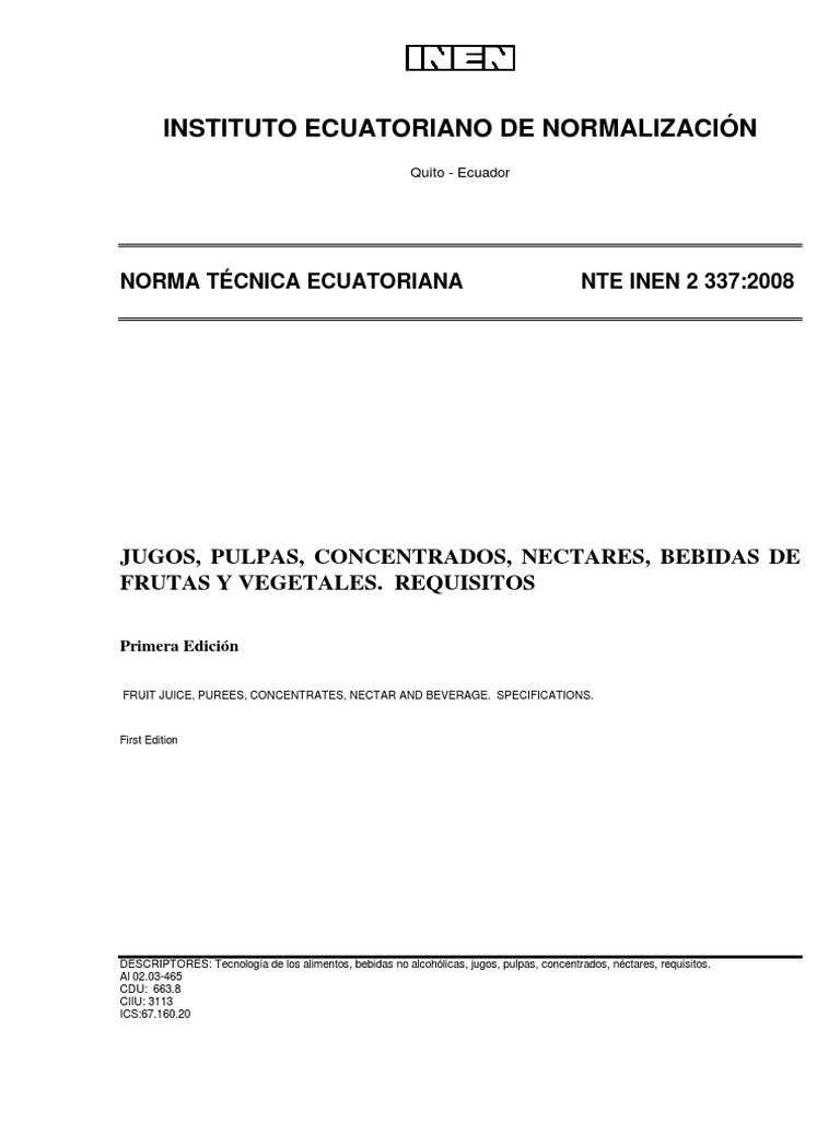 Nte Inen 2337 PDF | PDF | Gusto | Naranja)