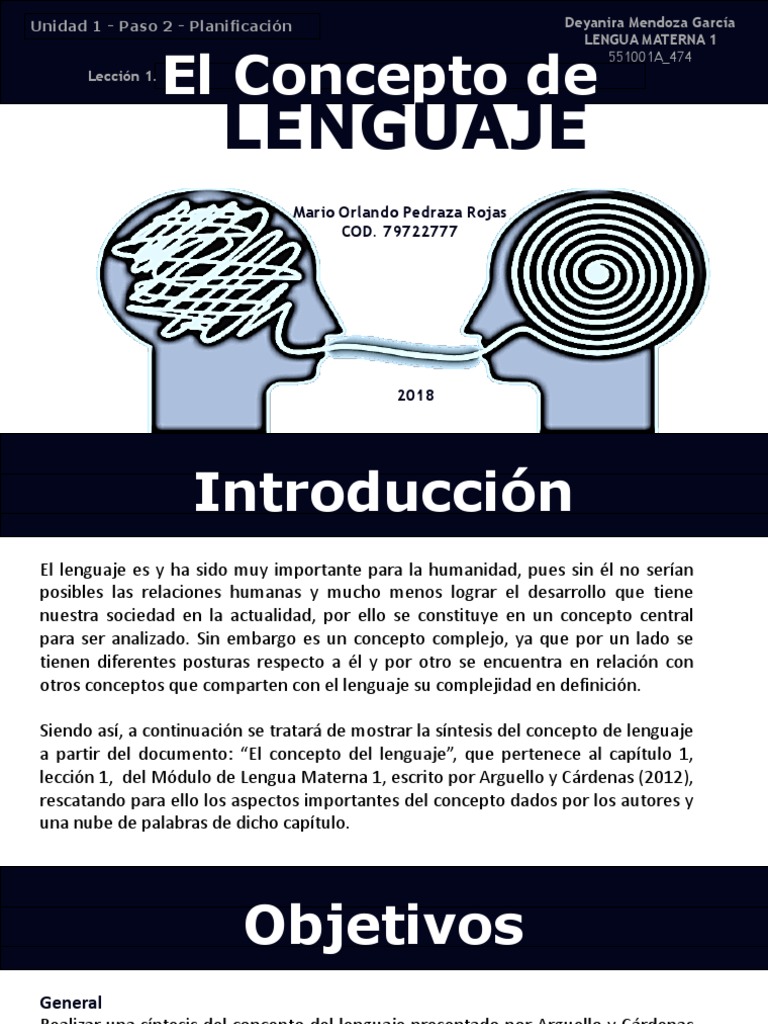 El Concepto de Lenguaje | Concepto | Habla