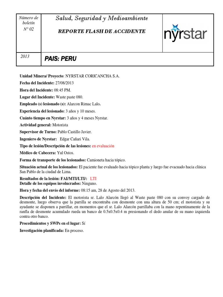 Reporte Flash Lalo Alarcon | PDF