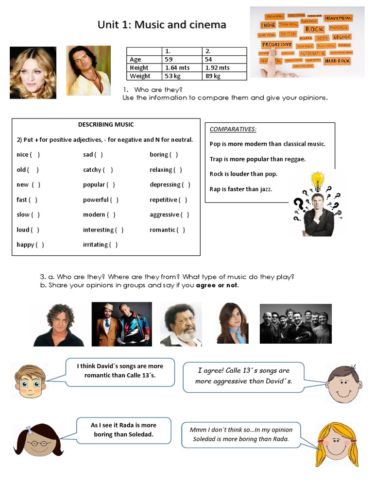 Unit 1: Music and Cinema | PDF | Leisure | Entertainment (General)