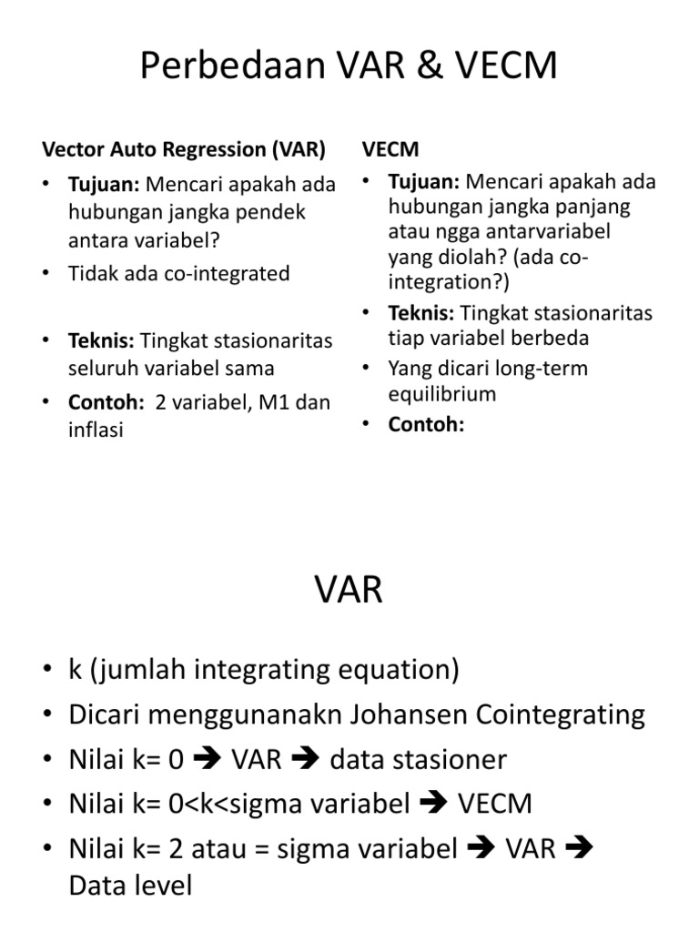 Var Dan Vecm | PDF