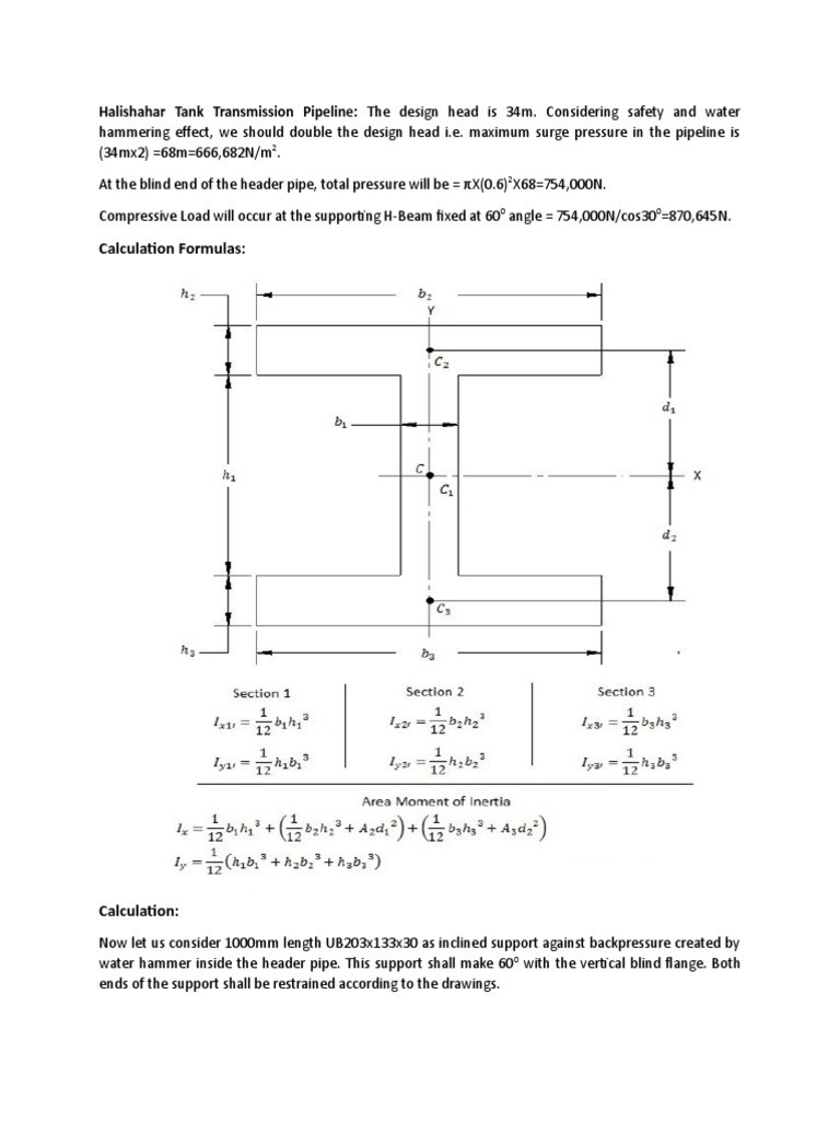 Pipe Support Work Calculation | PDF