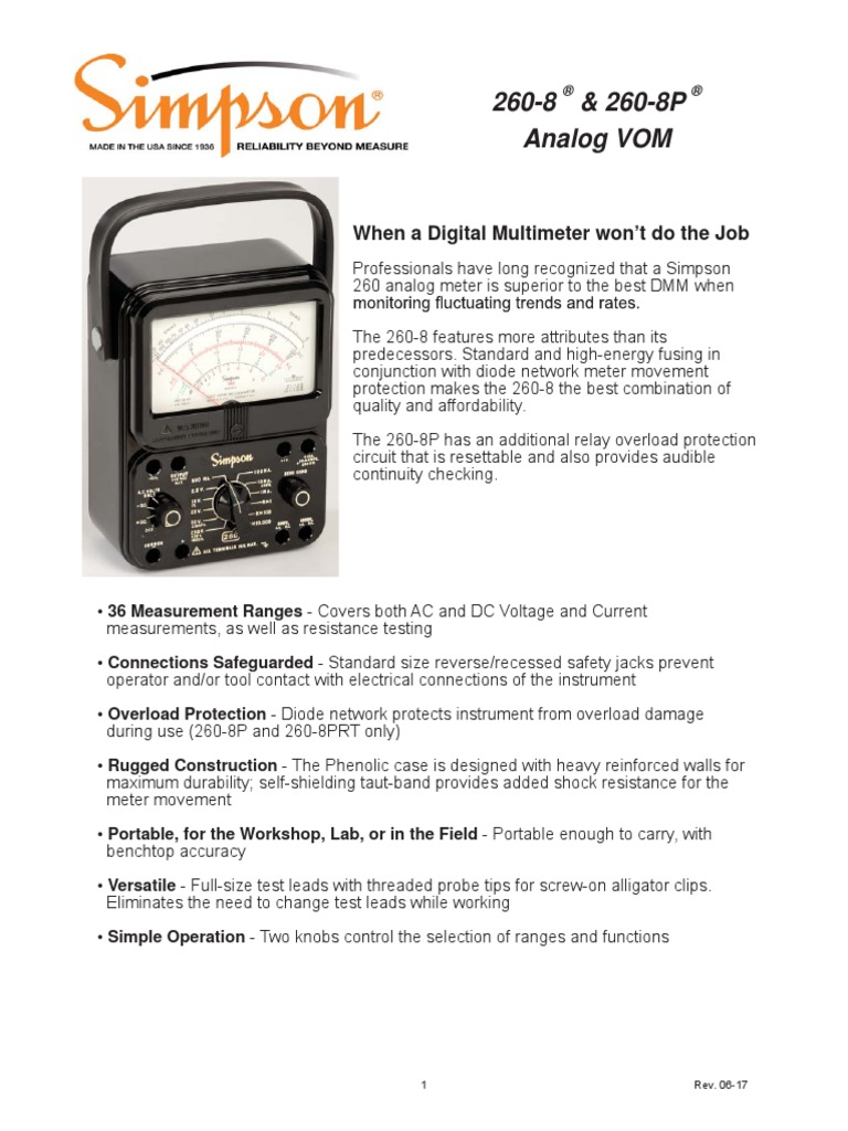 Simpson 280 Datasheet | PDF | Electronic Engineering | Manufactured Goods