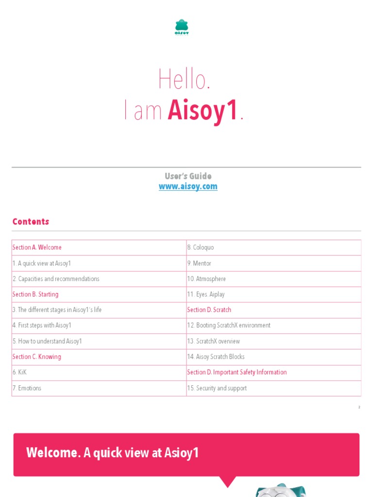 AISOY1 KiK User Manual | PDF | Understanding | Emotions