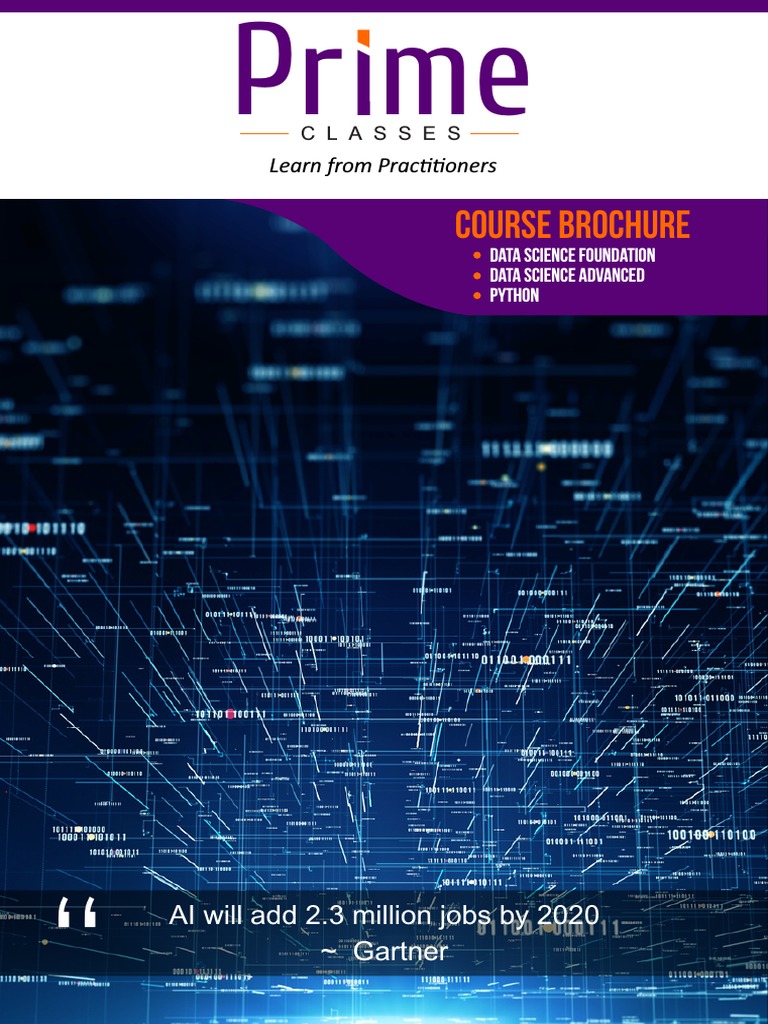 Prime Classes Brochure Pdf Regression Analysis Artificial Neural