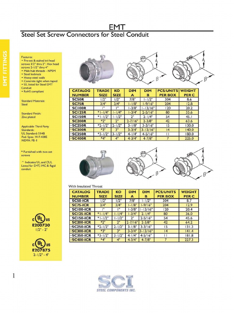 Conector y Uniones Emt PDF | PDF