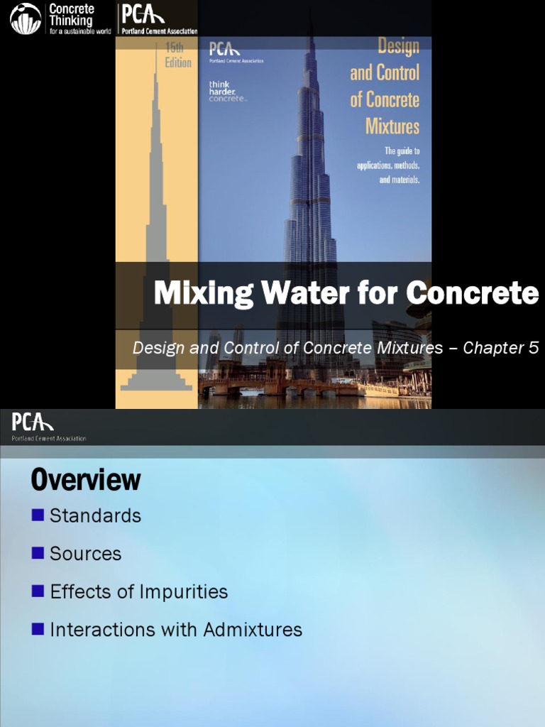 EB001 CH5 - Mixing Water For Concrete | PDF | Reinforced Concrete ...
