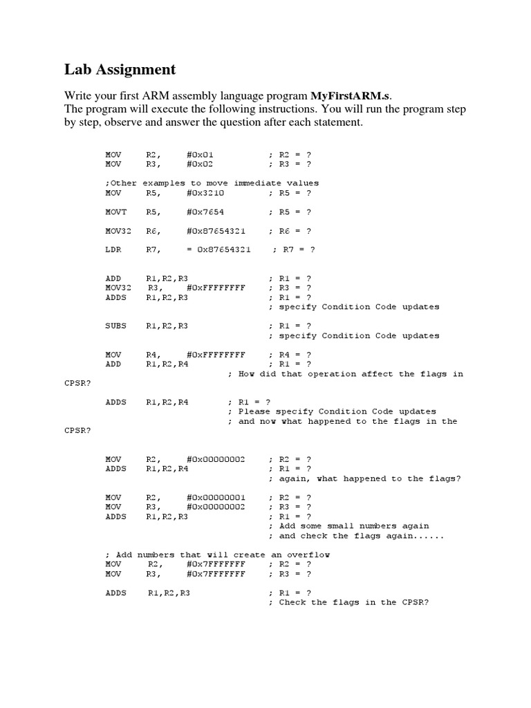 Lab Assignment | PDF