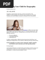 Dysgraphia Screening | PDF