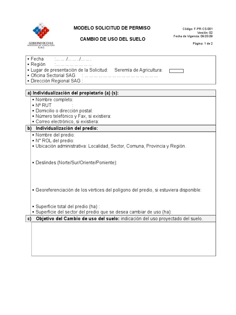Cus Formulario Solicitud | PDF