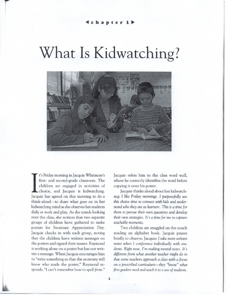 315 - Kidwatching CH 1 Goodman | PDF